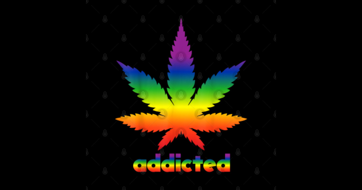 Weed Marijuana Addicted Gay Pride Flag Lgbtq Cool Lgbt - Lgbtq ...