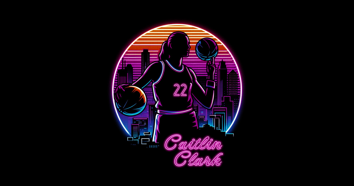 Caitlin Clark in a neon glow - Caitlin Clark - Posters and Art Prints ...