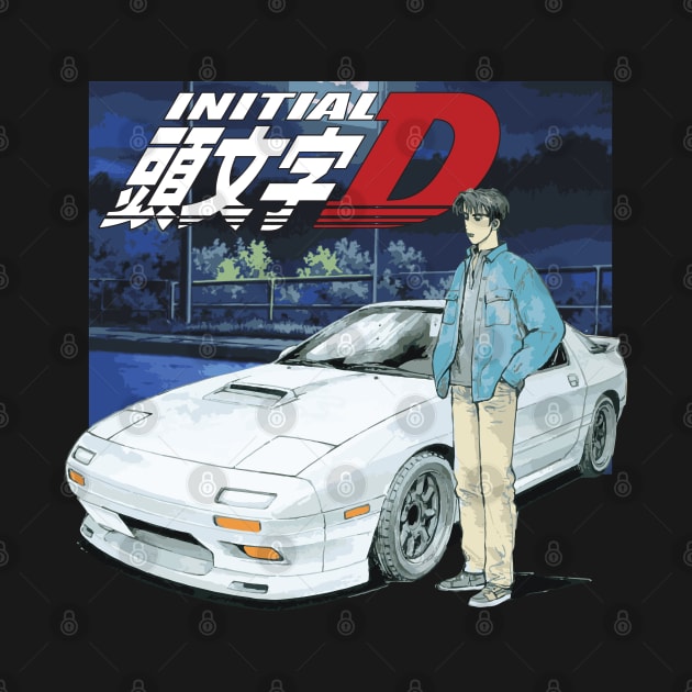 Initial D FC RX7 Stage 1 Drifting - Ryosuke Takahash RedSuns night ...