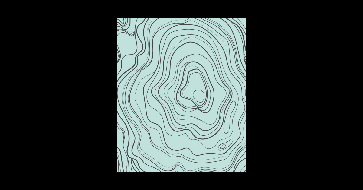 Blue Abstract Topography Aesthetic Pattern - Topography - Sticker ...