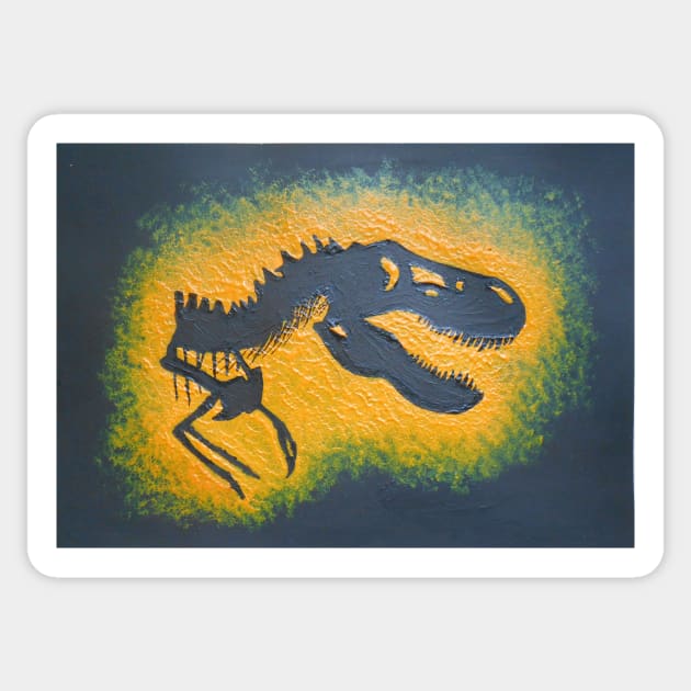 Extinction - T Rex - Sticker | TeePublic
