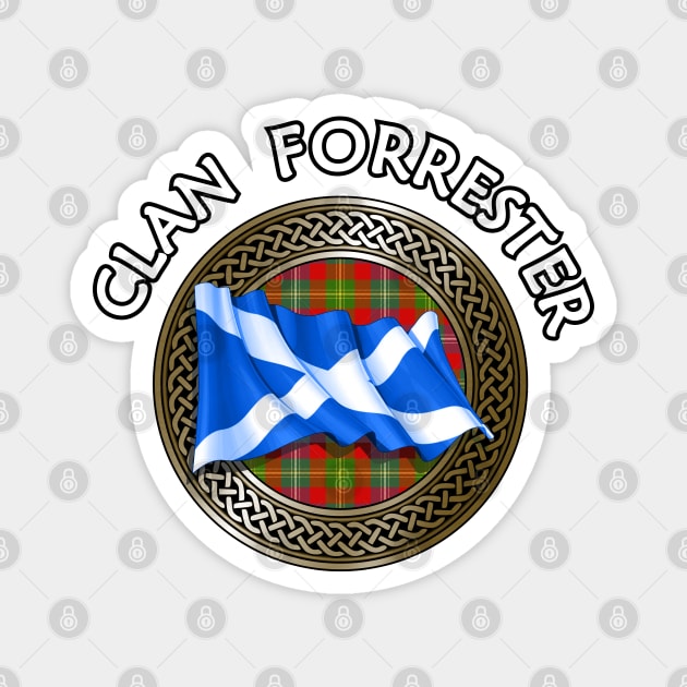 Clan Forrester Crest & Tartan Knot - Forrester - Magnet | TeePublic