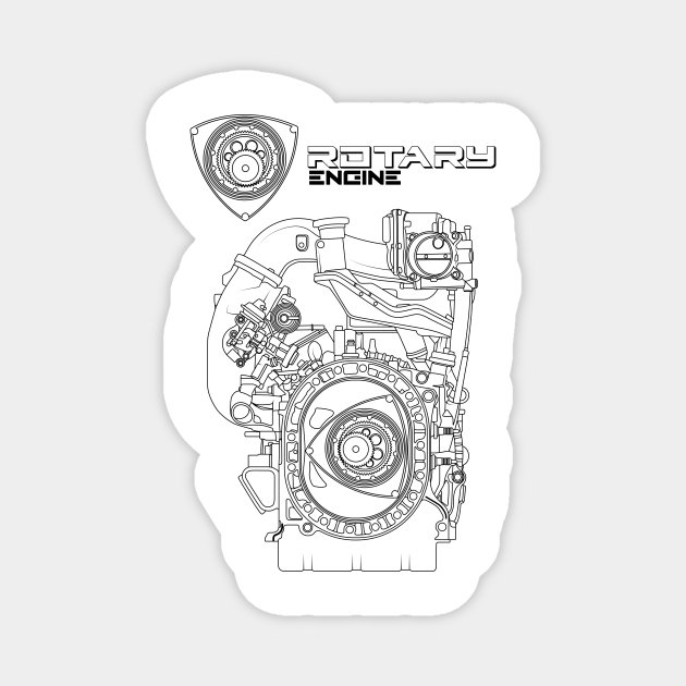 Mazda RX-7 FC FD RX-8 engine Vankel rotary engine blueprint text ...