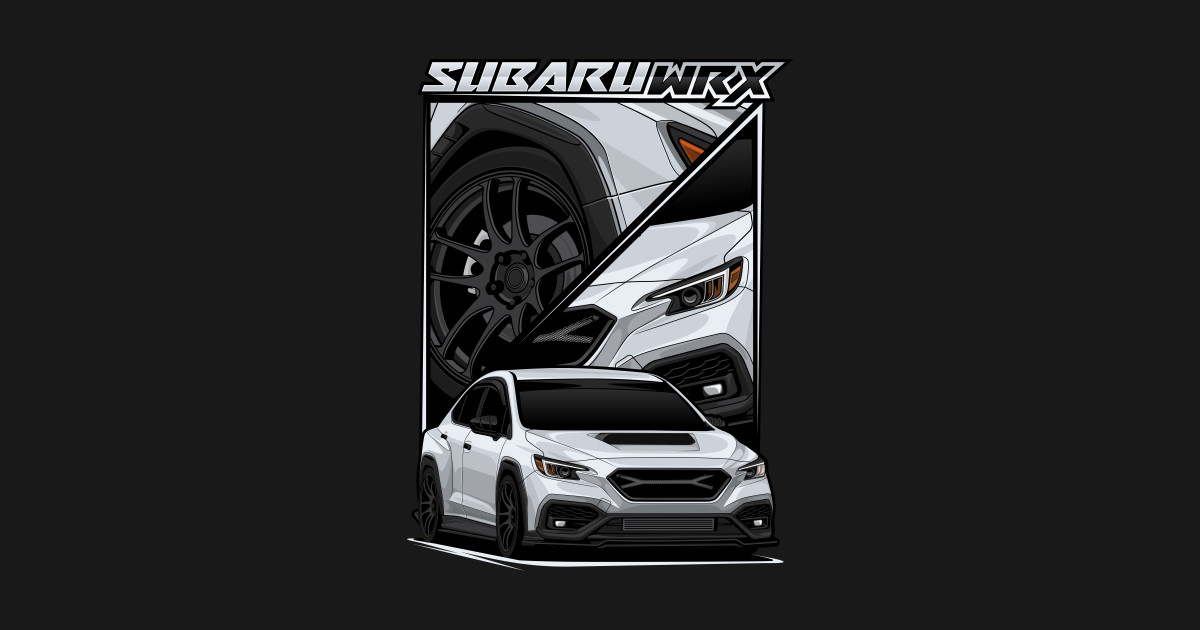 VB WRX in Ice Silver (stock fenders) - Wrx - T-Shirt | TeePublic