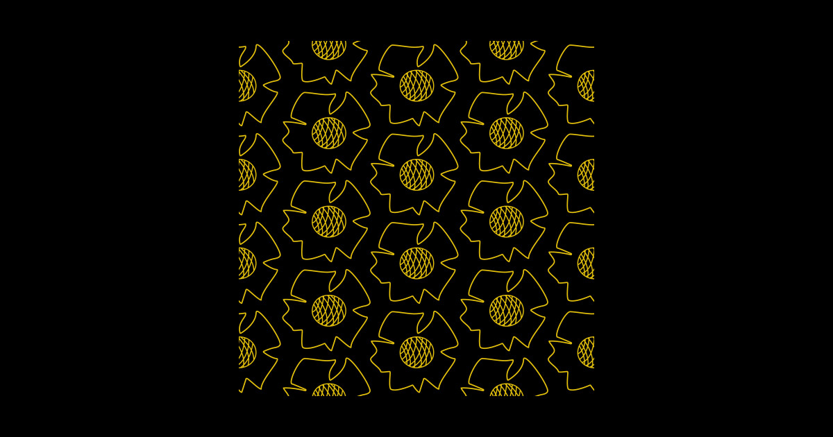 Black flowers - Pattern - Sticker | TeePublic