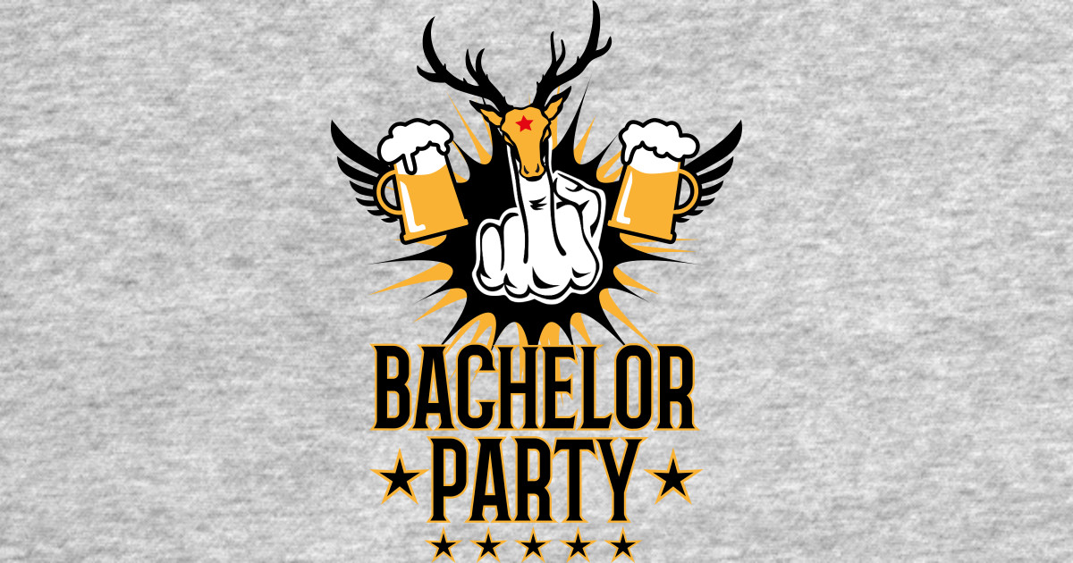 146 Bachelor Party Middle Finger Deer Head Beer - Have A Party - T ...