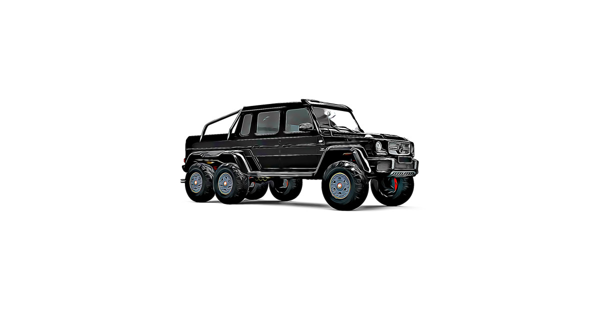 G63 6X6 Truck Cartoon - Car - T-Shirt | TeePublic