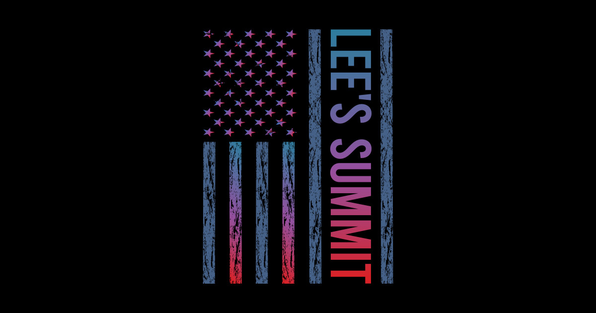 Blue Red Flag - Lee's Summit - Lees Summit - Sticker | TeePublic