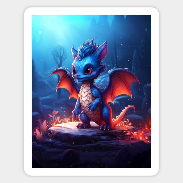 Dragona - Future Fire Dragon King - Fire Dragon - Sticker | TeePublic