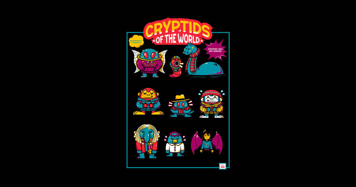 Cryptids of the World (Front & Back) - Cryptids - Magnet | TeePublic