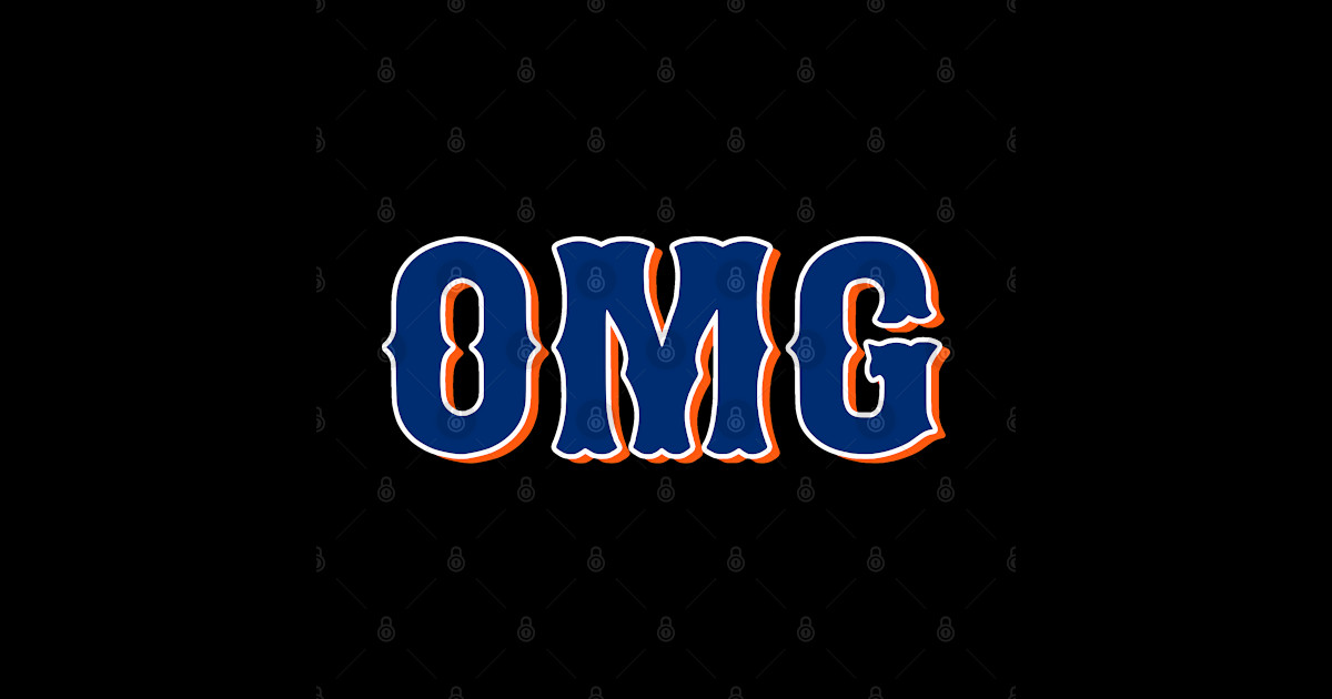 New York Baseball OMG - Mets - Sticker | TeePublic