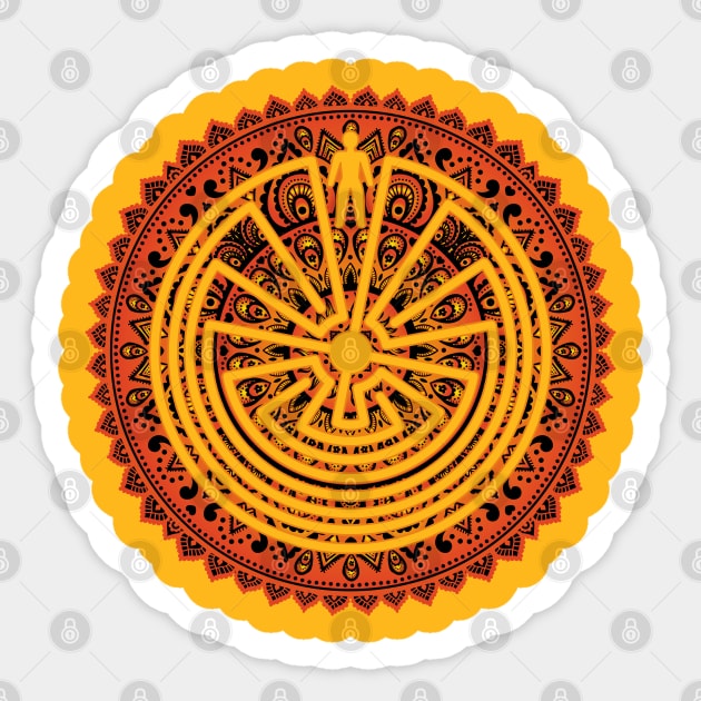 Native American Symbol - Man In The Maze - Folklore Mandala 1 - Man In ...