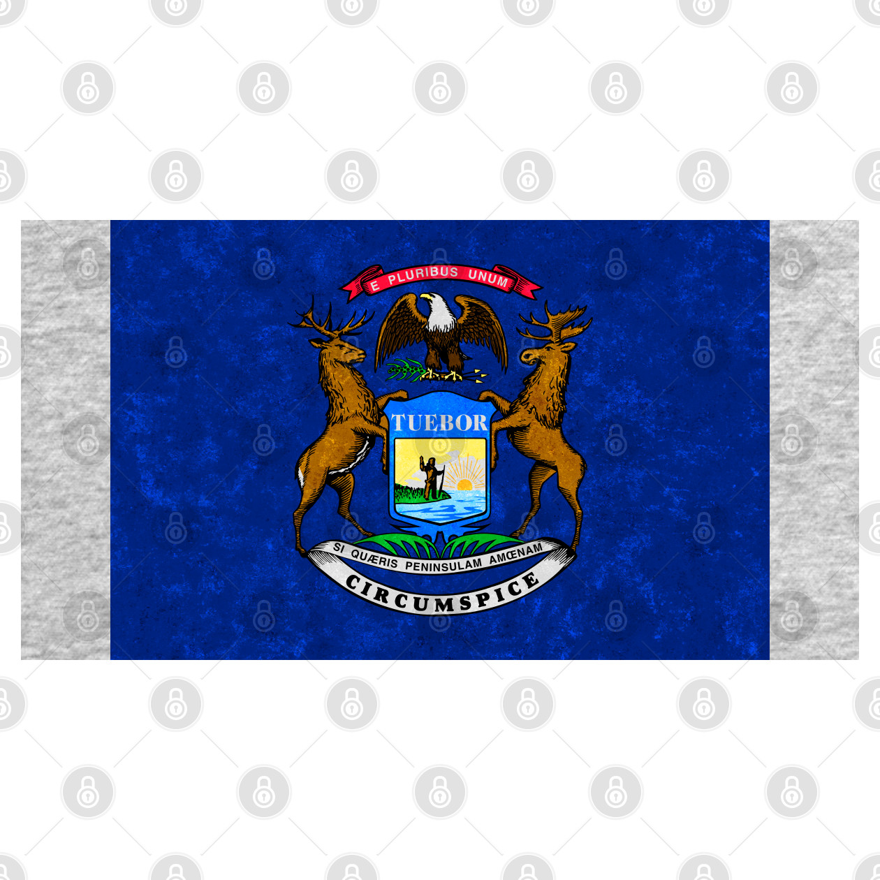 State flag of Michigan - Michigan Flag - T-Shirt | TeePublic