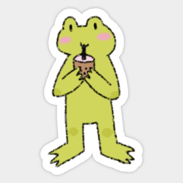 boba frog - Boba - Sticker | TeePublic