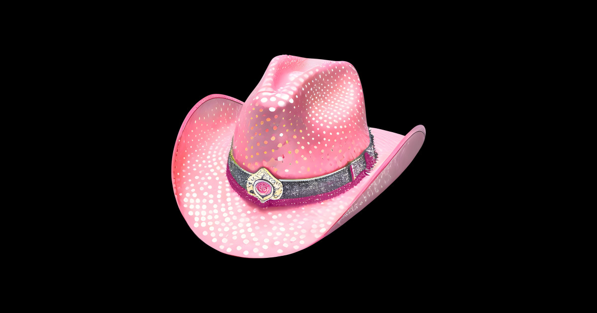 Sparkly Cowgirl Hat for Rodeo Queens - Cowgirl Hat - Sticker | TeePublic