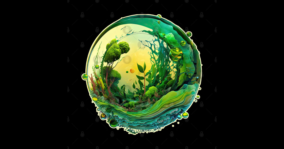 World in a Glass - Biosphere - Sticker | TeePublic