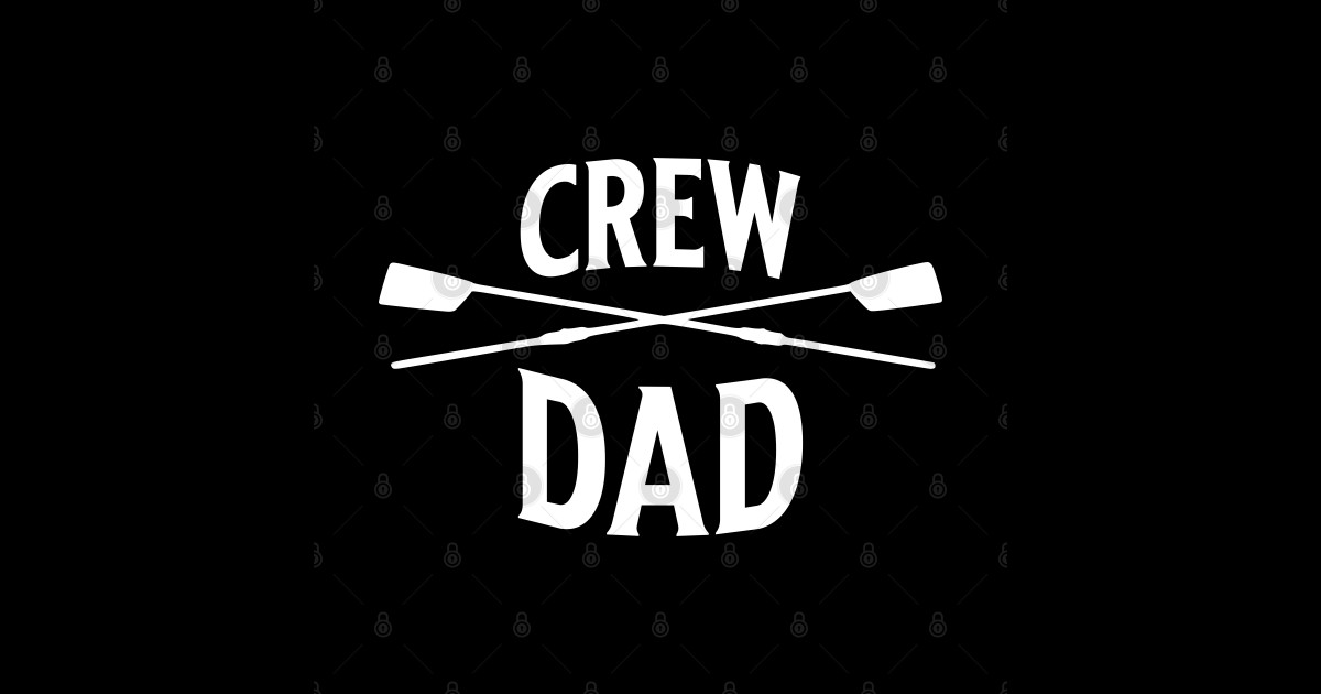 Crew Rowing Dad Sculling Vintage Crossed Oars - Rowing Team - Sticker ...