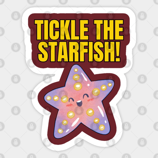 Tickle The Starfish - Starfish - Sticker | TeePublic