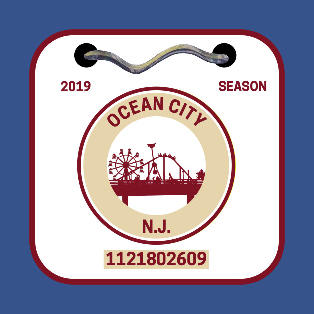 Ocean City New Jersey Beach Badge - Ocean City New Jersey - T-Shirt ...