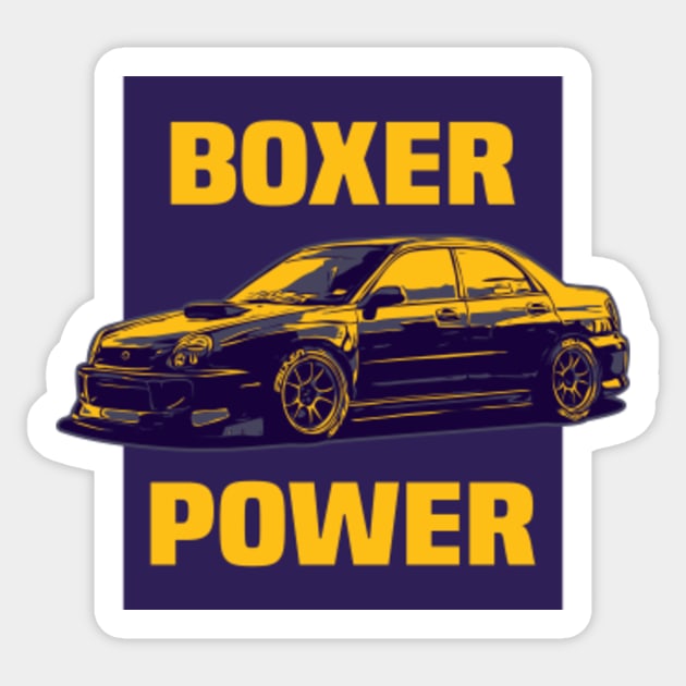 Boxer Engine Subie Bugeye JDM Sport Car - Subaru - Sticker | TeePublic