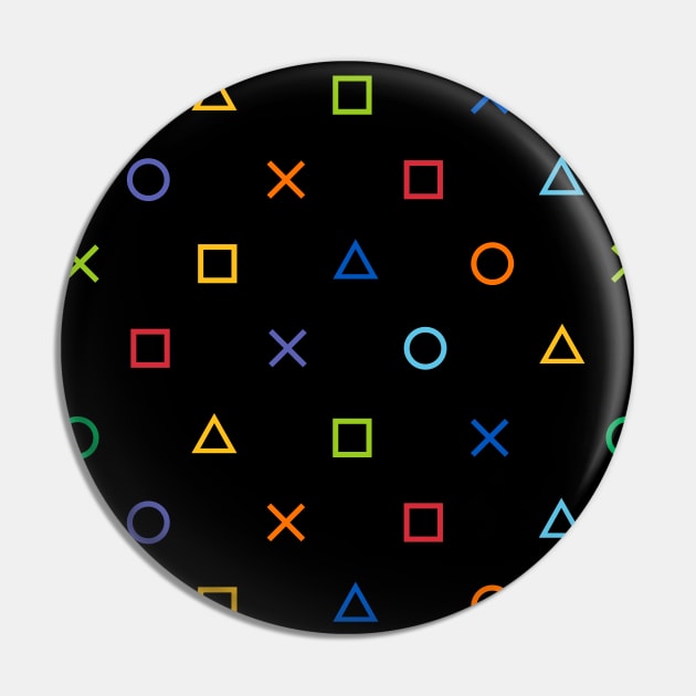 Playstation Colorful Pattern - Playstation - Pin | TeePublic