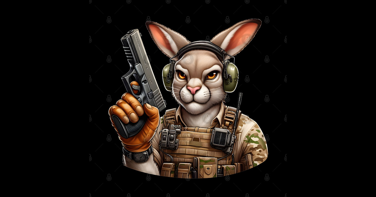 Tactical Rabbit - Rabbit - Sticker | TeePublic