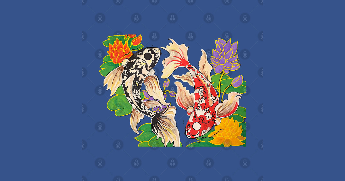 Flow with the Koi - Koi Fish - T-Shirt | TeePublic