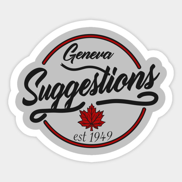 Geneva Suggestions - Military - Sticker | TeePublic