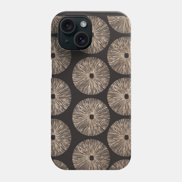 Golden mushroom spore print - Spore - Phone Case | TeePublic
