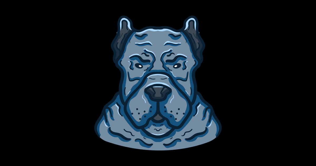 Angry Cane Corso Dog - Black - Sticker | TeePublic
