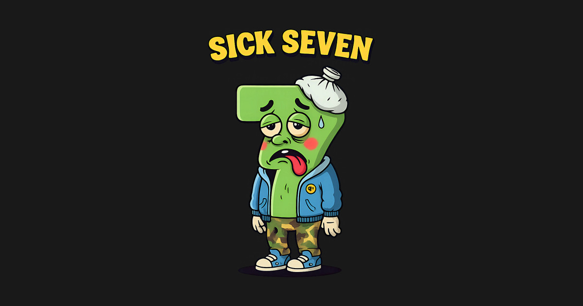 Sick Seven 67 Meme Character Costume Halloween Math Humor Trend - Sick Seven - T-Shirt | TeePublic