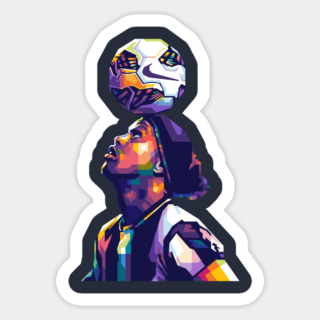 Ronaldinho WPAP style - Ronaldinho - Sticker | TeePublic