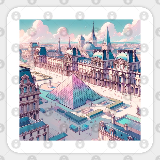 Louvre Museum Paris - Louvre - Sticker | TeePublic