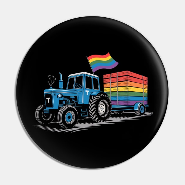 Tractor Gay Flag Loads Of Love Cute Rainbow Pride LGBT Truck - Tractor ...