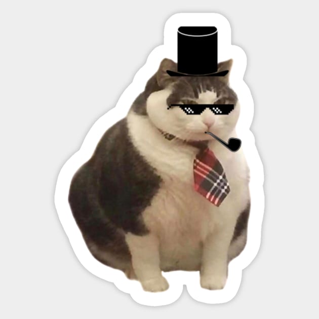 Chonky Smart Boi meme, funny memes - Cats Memes - Sticker | TeePublic
