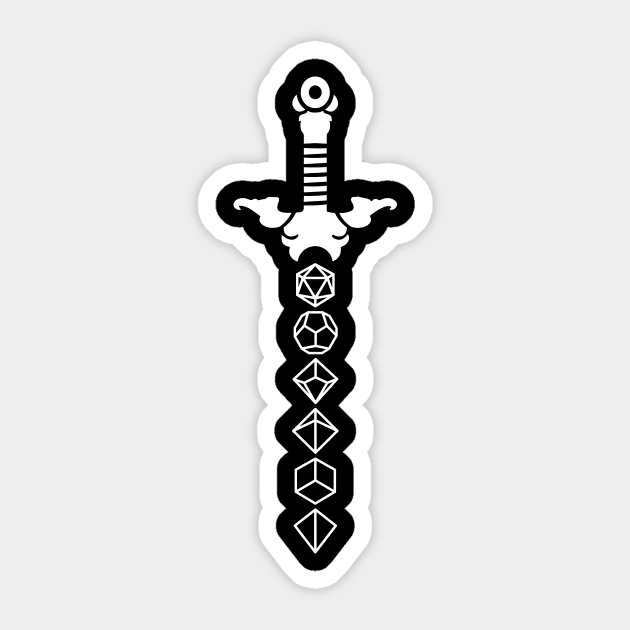 Polyhedral Dice Sword - Dnd - Sticker | TeePublic