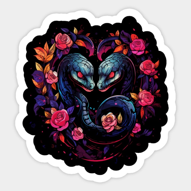 Snake Couple Valentine - Snake - Sticker | TeePublic