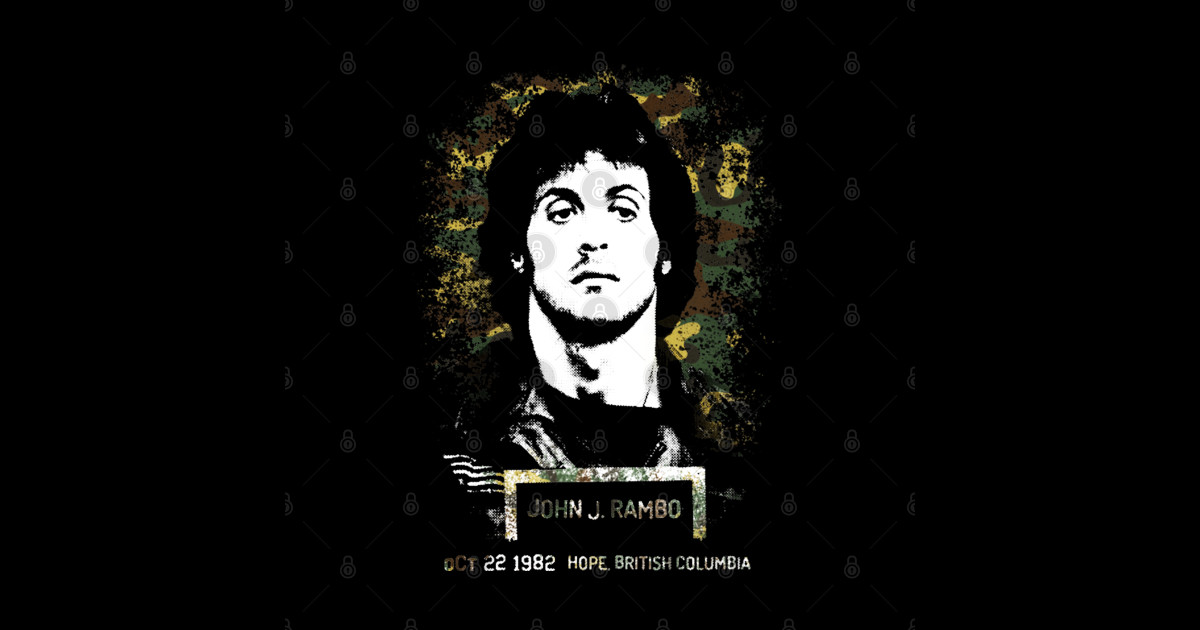 Vintage Rambo Mugshot - Rambo - Sticker | TeePublic