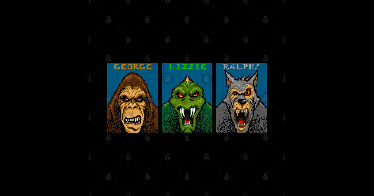 George Lizzie Ralph - Rampage - Sticker | TeePublic