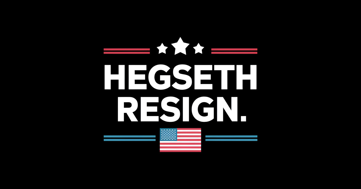 Hegseth Resign US Flag - Us Flag - Sticker | TeePublic