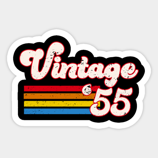 Vintage 1955 Birthday Shirt Retro '55 Birthday Shirt Shirt - Birthday ...
