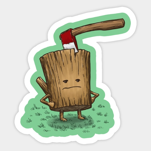 Bad Day Log 3: Splitting Headache - Log - Sticker | TeePublic