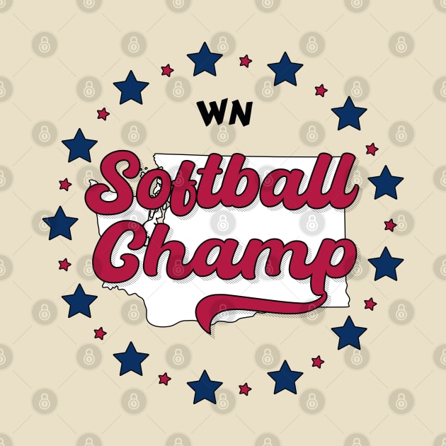 Softball Champ USA Washington State WN - Opening Day - T-Shirt | TeePublic