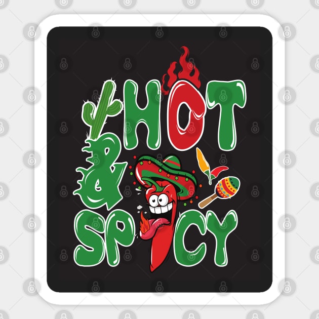 Hot and spicy - Spicy - Sticker | TeePublic