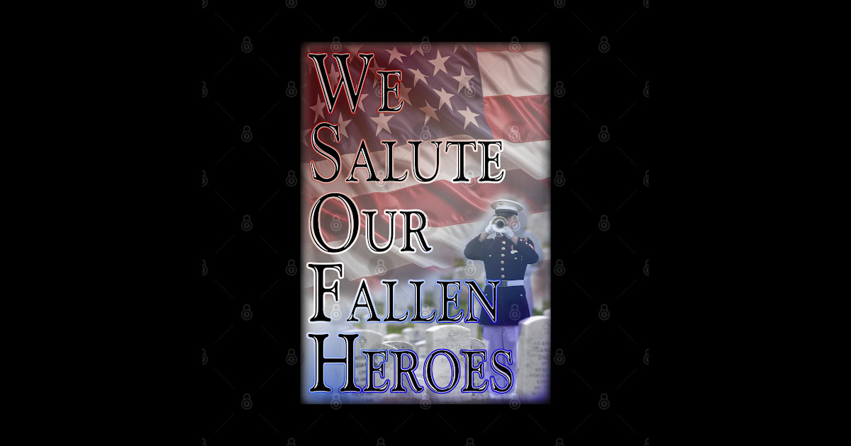 Saluting Our Heroes - Memorial Day - Sticker | TeePublic