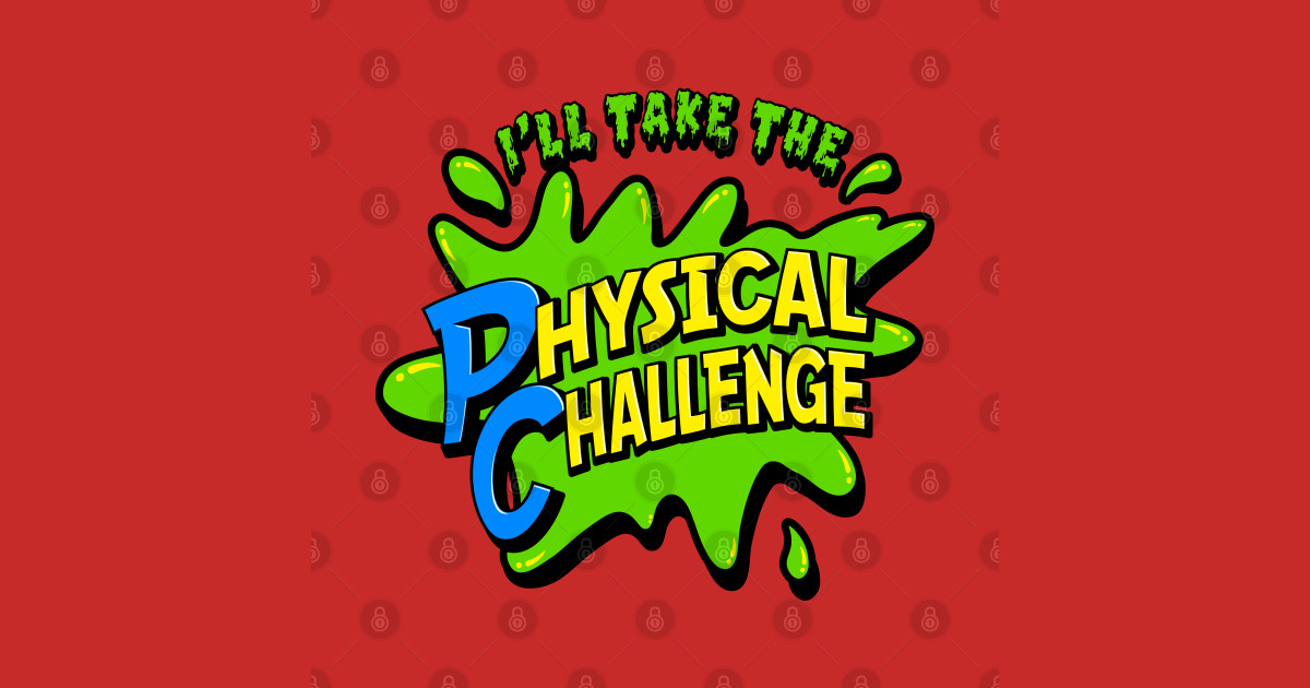 I'll Take The Physical Challenge - Funny Retro DD graphic T-Shirt ...