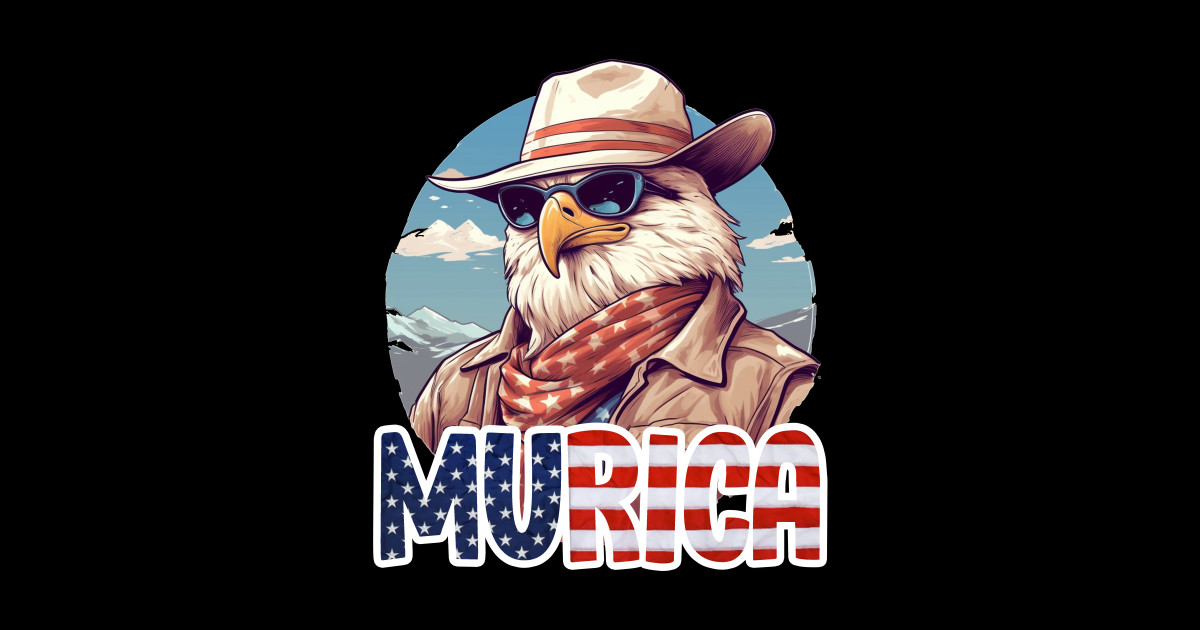 MURICA - Bald eagle number three - Funny - Sticker | TeePublic