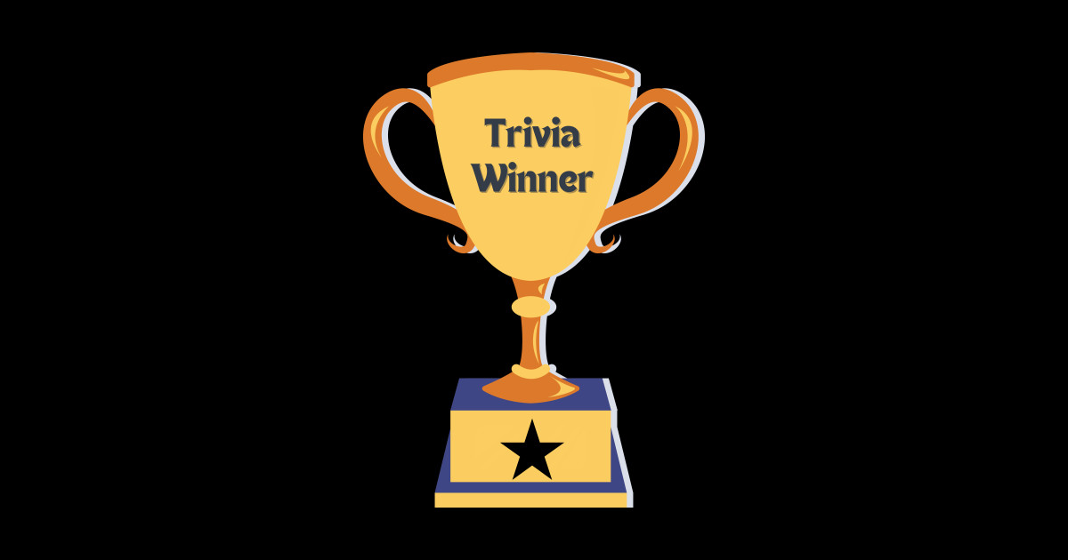 Trivia Winner Trophy - Trivia Prize - Sticker | TeePublic