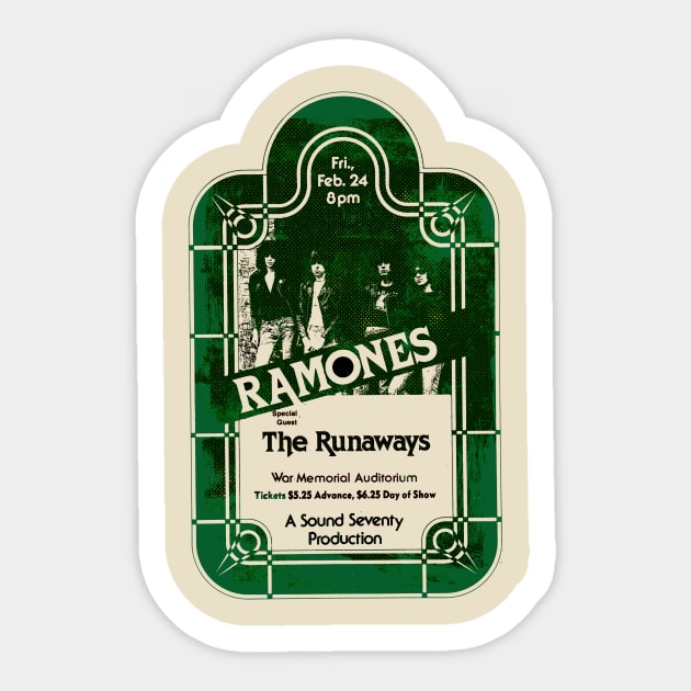 Ramones tour poster - Ramones Tour - Sticker | TeePublic