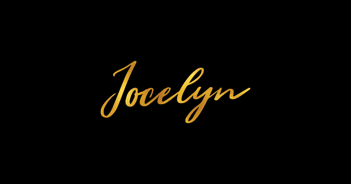 Jocelyn Name Hand Lettering in Faux Gold Letters - Jocelyn - Sticker ...